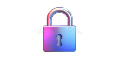 Colorful Padlock Icon Symbol Of Security And Data Protection In Digital Context Isolated On
