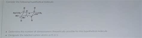 Solved Consider The Following Hypothetical Molecule