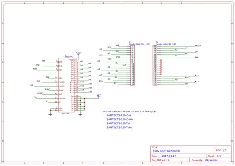 6502 Nop Generator Oshwlab