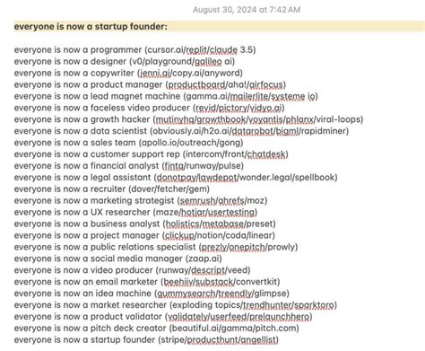 Greg Isenberg On Linkedin If Youre Reading This Youre A Startup Founder Everyone Is Now A
