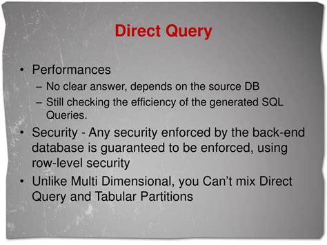 Ppt Ssas 2012 Tabular Mode Best Practices Powerpoint Presentation Free Download Id2578049