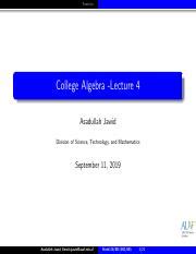 Introduction To Functions College Algebra Lecture Math Course Hero