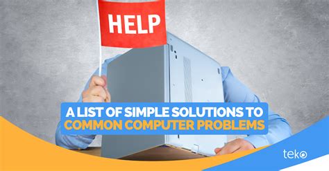 Common Computer Problems And Their Solutions Tips By Teko Ph