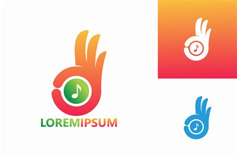 좋은 음악 로고 템플릿 디자인 벡터 엠블럼 디자인 개념 창조적 인 기호 아이콘 긍정적인 감정 표현에 대한 스톡 벡터 아트 및