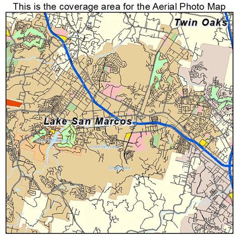 Aerial Photography Map Of San Marcos Ca California
