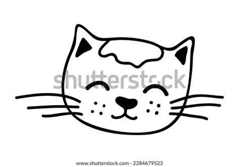 Hand Drawn Cat Muzzle Clipart Cute Stock Vector Royalty Free 2284679523 Shutterstock