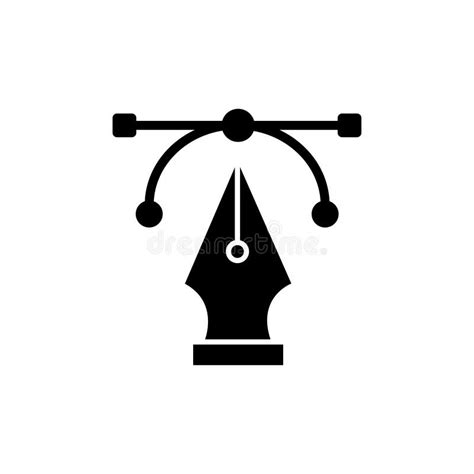 Bezier Icon Set Pen Curve Svg Graphics Design Vector Symbol In A Black