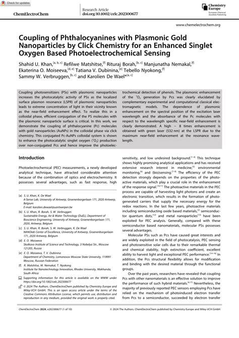 Pdf Coupling Of Phthalocyanines With Plasmonic Gold Nanoparticles By