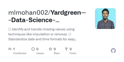 Github Mlmohan002 Yardgreen Data Science Integrated Internship Week 2 Data Cleaning And
