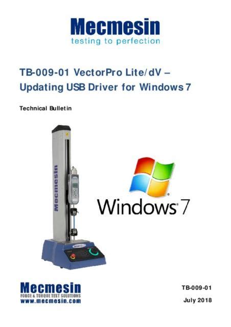 Connecting A Multitest Dv To Windows Usb Driver Update Mecmesin Support