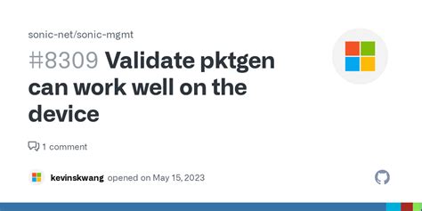 Validate Pktgen Can Work Well On The Device · Issue 8309 · Sonic Net