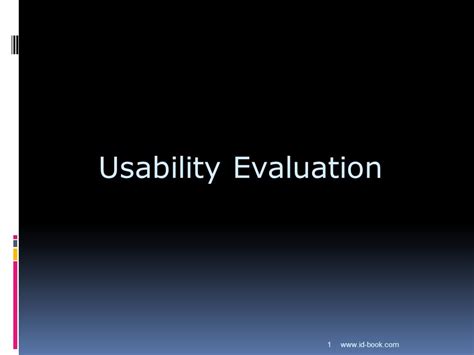 Usability Evaluation Ppt Download