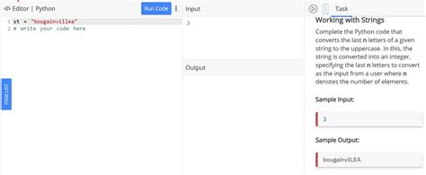 Working With Stringscomplete The Python Code