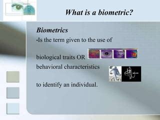 Biometricstechnology In Iot And Machine Learning PPT