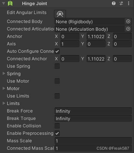 新印象unity第五章笔记 物理系统 unity使用hingejoint之后物理系统消失了 csdn博客