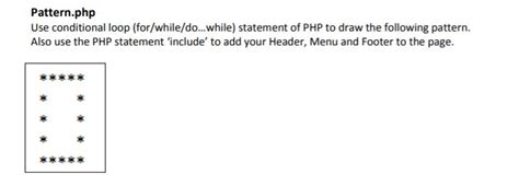 Solved Pattern Php Use Conditional Loop Chegg Com