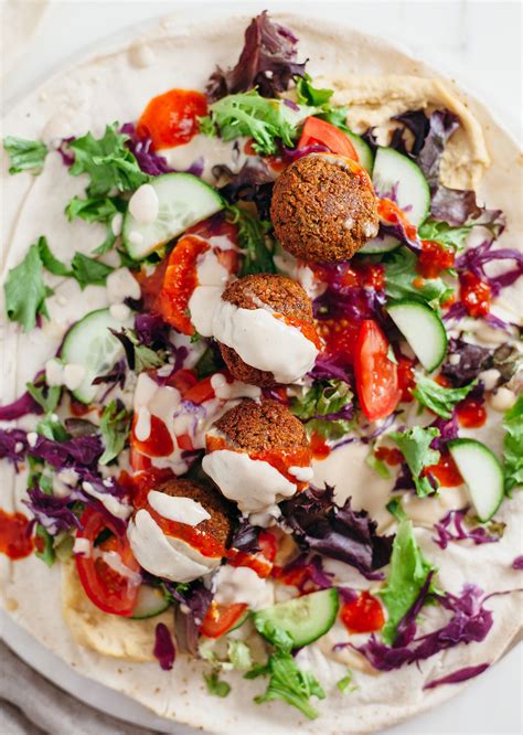 Classic Falafel Wrap Recipe Vegan Falafel Wrap Smashed Falafel Wrap