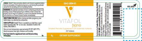Vitafol Nano Package Insert Prescribing Information