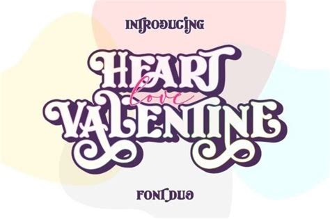 heart love valentine duo font free font