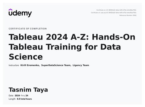 tasnim taya on linkedin tableau datascience udemy