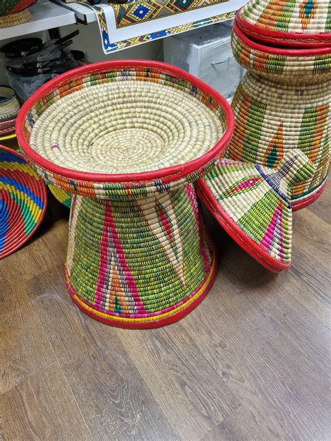 Ethiopian Eritrean Handmade Bread or Injera Basket የዳቦ እና እንጀራ መሶብ Larg Size Etsy