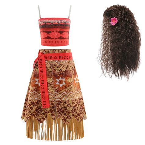 Hawee Princess Moana Dress Moana Girls Dress Skirt Set Halloween