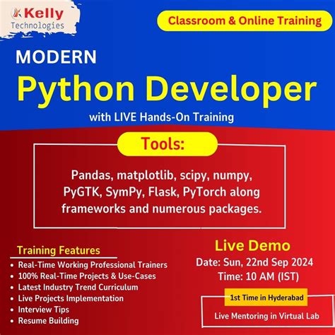Modern Python Developer Course With Live Hands On Training Live Demo