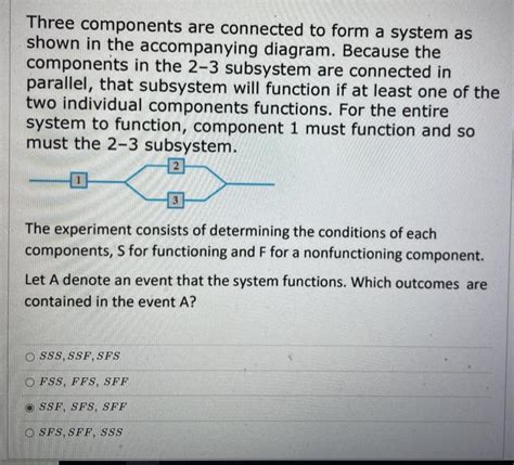 Solved Three Components Are Connected To Form A System As