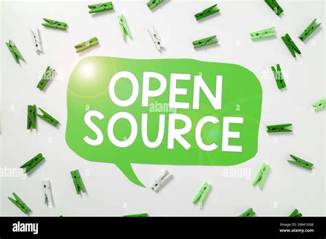 Conceptual Display Open Source Business Concept Denoting Software Which Original Source Code