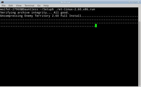 Installation de Enemy-territory sous linux