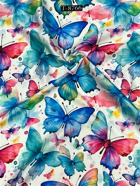 Beautiful Butterfly Prints On Modal Satin The Wardrobe Fabrics