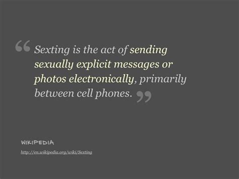 Sexting Is The Act