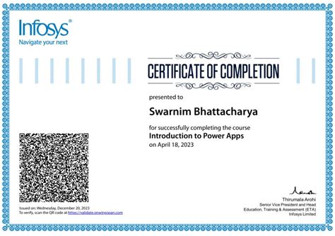 Swarnim Bhattacharya On Linkedin Coursecertificate Infosys