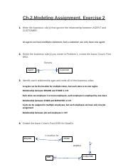 Ch 2 Modeling Assignment Exercise 2 Docx Ch 2 Modeling Assignment Exercise 2 1 Write The