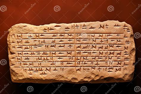 Cuneiform Script On A Clay Tablet Illustration Photo Stock Illustration Cuneiform Script On A Clay Tablet Illustration Photo Stock Illustration