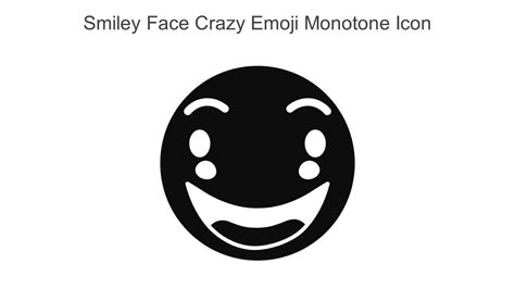 Smiley Face Crazy Emoji Monotone Icon In Powerpoint Pptx Png And Editable Eps Format PPT