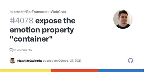 Expose The Emotion Property Container · Issue 4078 · Microsoft