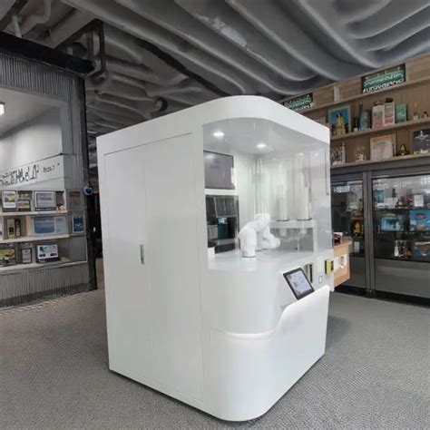fully automated intelligent coffee robot vending machine with 6 axis