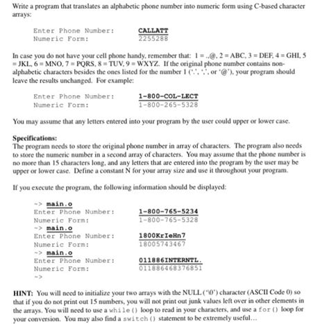 Solved Write A Program That Translates An Alphabetic Phone