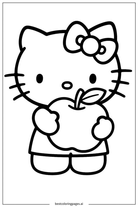 54张凯蒂猫 涂色页（免费pdf和png可打印文件）