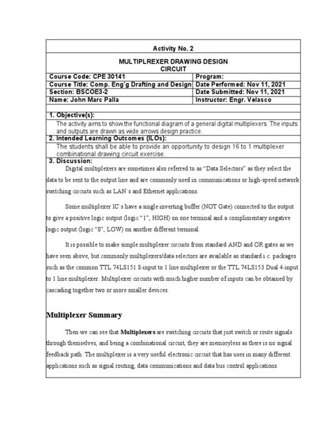 Cmpe 30141 Module Plate 2 Pdf Electricity Electronic Circuits