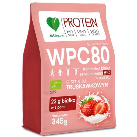 Beorganic Białko Serwatkowe Wpc 80 345g Truskawka Masa Siła MiĘŚnie