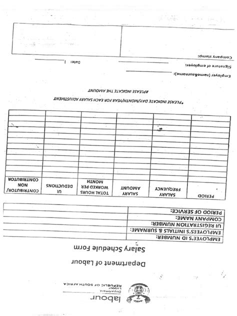 Salary Schedule Uif Pdf
