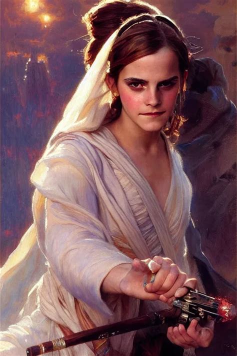 Detailed Portrait Of A Beautiful Emma Watson Dressed Stable Diffusion