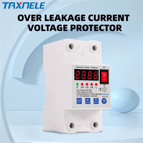 63a Automatic Reconnect Circuit Breaker Over And Under Voltage Over Current Leakage Protection