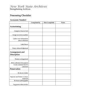 Fillable Online Processing Checklist Fax Email Print PdfFiller