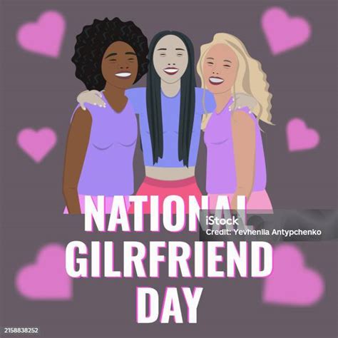 Ilustración De Día Nacional De La Novia Tres Chicas Y Más Vectores