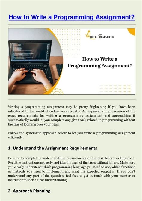 Ppt How To Write A Programming Assignment Powerpoint Presentation