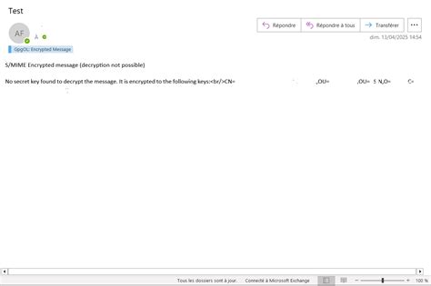 Not To See An Encryption Attachment Files In Outlook And Not Possible To Decrypt An Mail In Item
