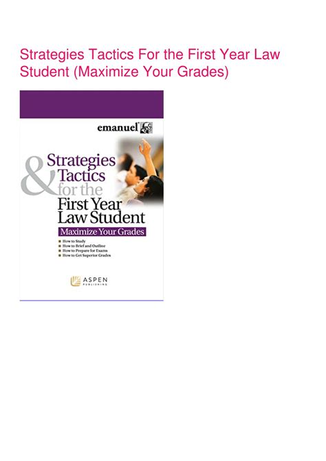 PPT Full Pdf Strategies Tactics For The First Year Law Student Maximize Your Grades
